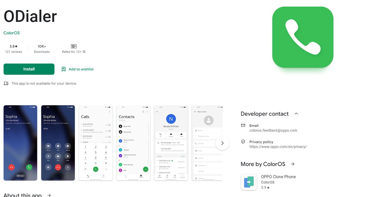 OPPO has released its own Android application “ODialer”, its own ...