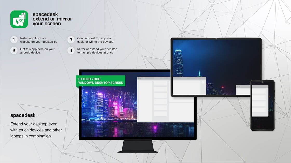 Скачать spacedesk – дополнительный экран 2.1.18 для Android