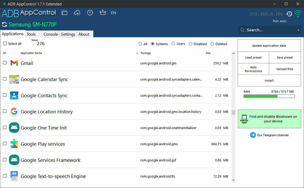 Скачать ADB AppControl 1.8.5 для Для компьютера, Android