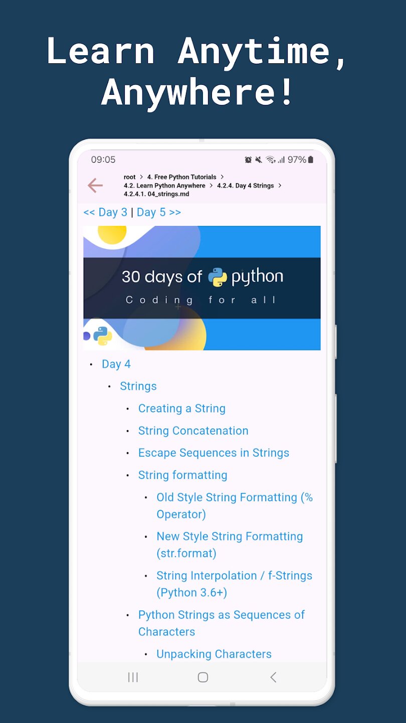 Скачать Python3App 1.4.13 для Android